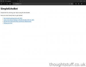 Your first Web App Bot – using the local Bot Framework Emulator | The thoughtstuff Blog
