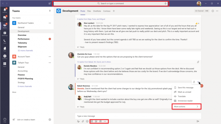 Microsoft Teams Development: adding things to the … More Actions menu ...