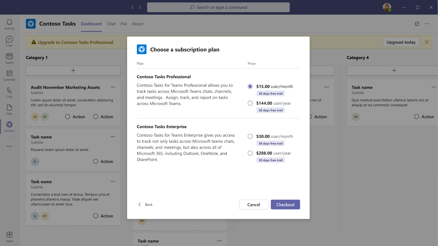 Microsoft Teams Apps now support in-app purchases | The thoughtstuff Blog